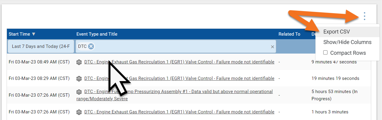 DTC Codes - Fault Codes in OneView