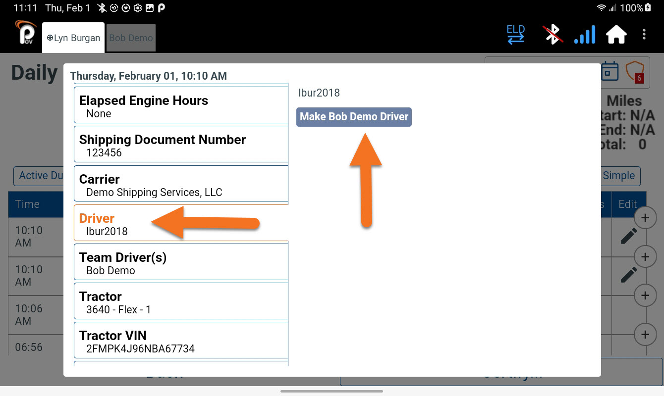 Exchange Team Driving Records Between Drivers