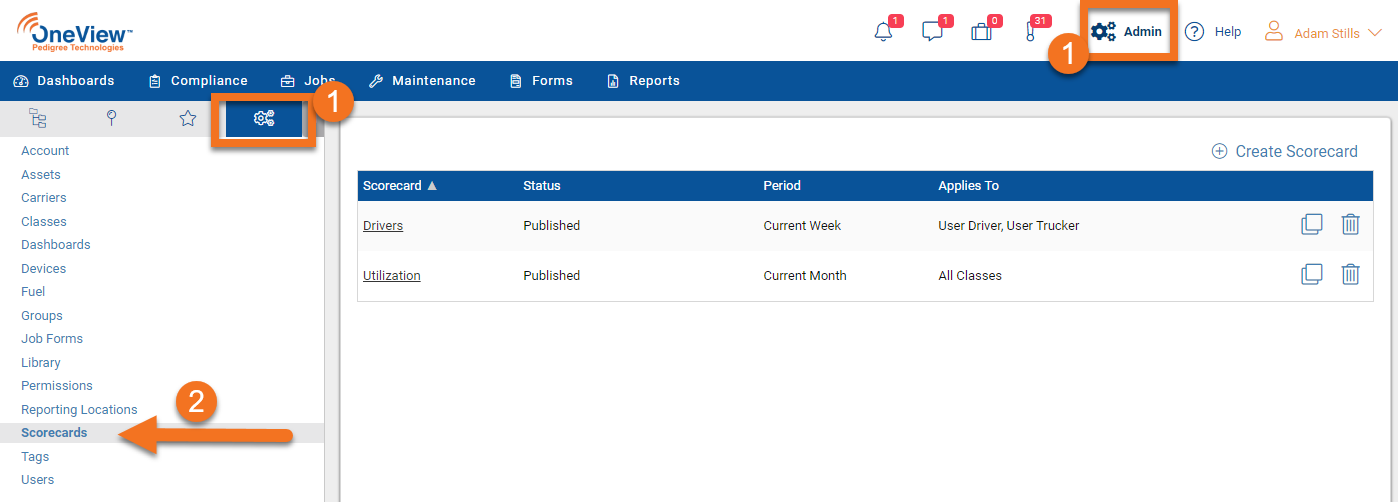 Create A Custom Scorecard