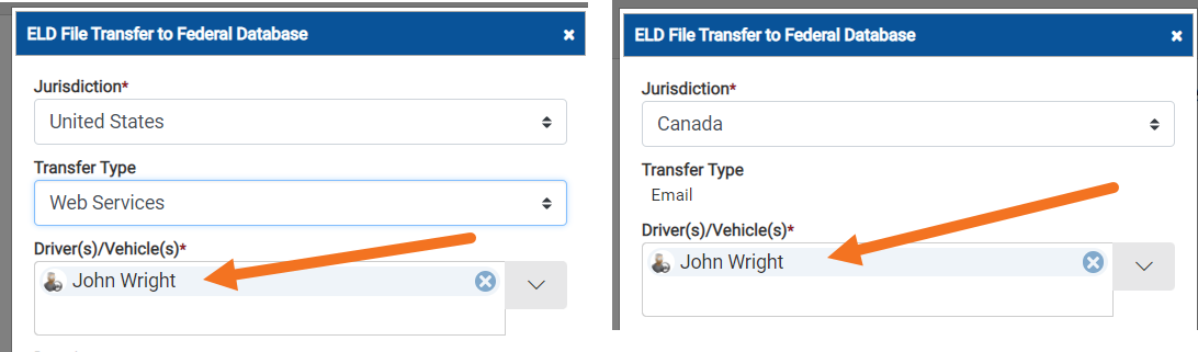 Transfer ELD Data