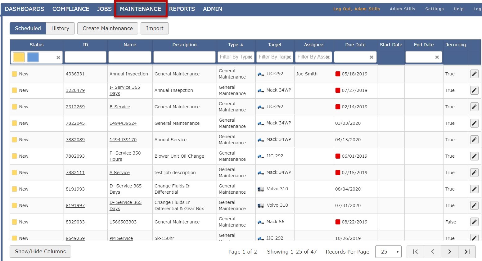 Maintenance in OneView