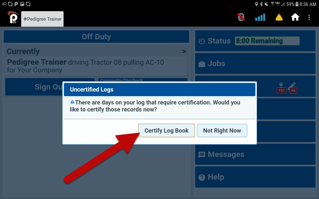 Logging in - Logging out of POV