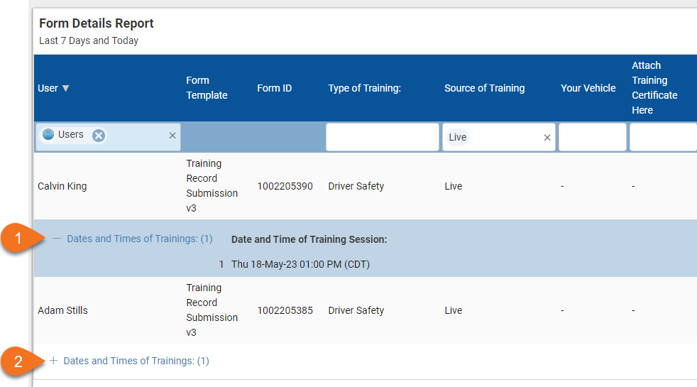 Dynamic Form Reports