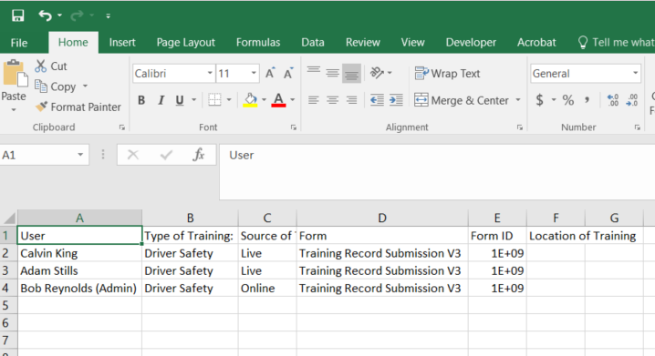 Dynamic Form Reports