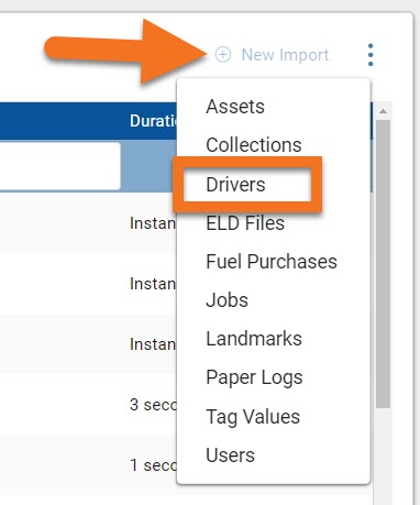 Import Drivers