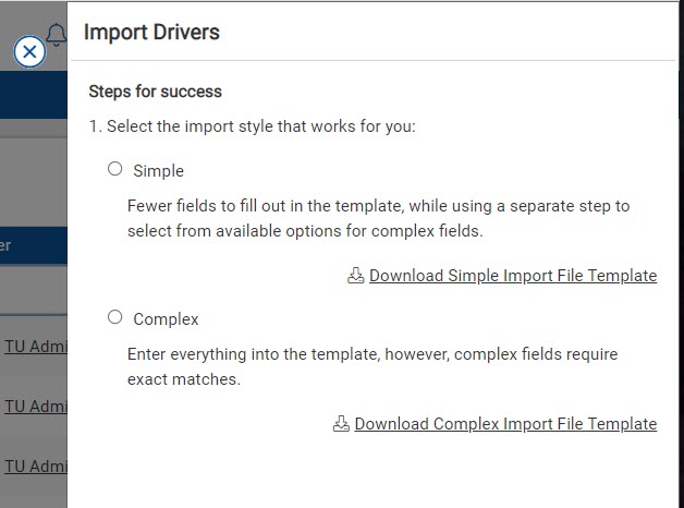 Import Drivers